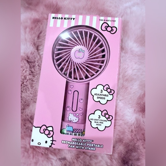 Hello Kitty | Other | Hello Kitty Pink Portable Fan With Stand | Poshmark